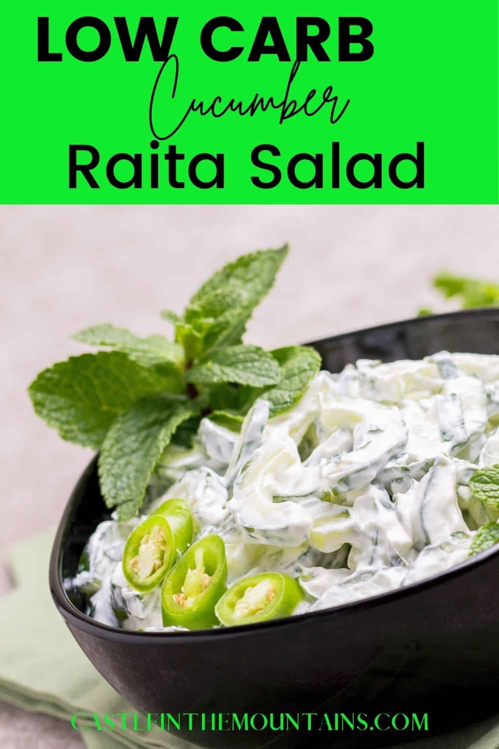 Low Carb Cucumber Raita Recipe - Indian | Castle in the Mountains